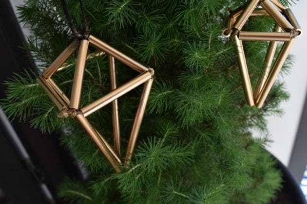 DIY Geometric Christmas Ornaments l Christmas DIYs