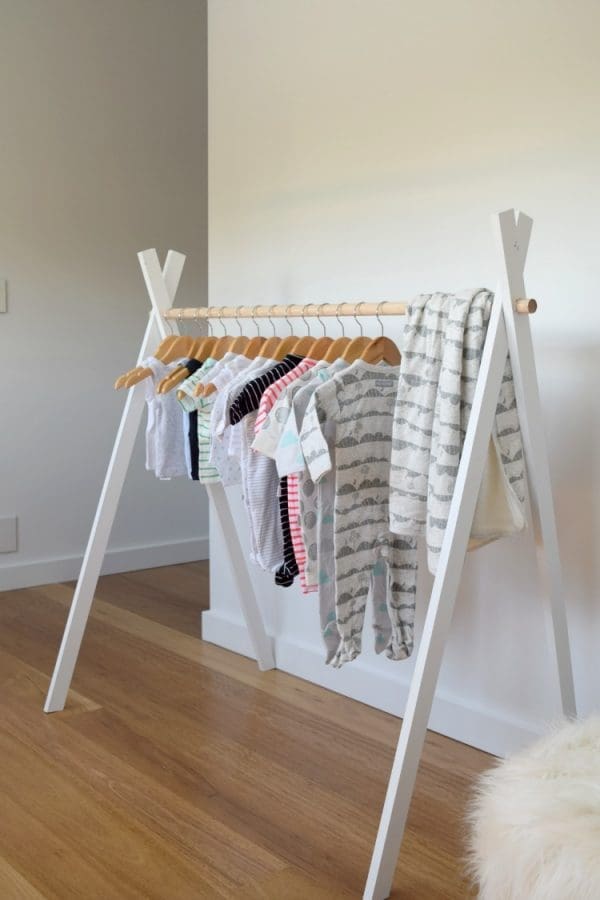 DIY kids teepee clothing rack | Style Curator