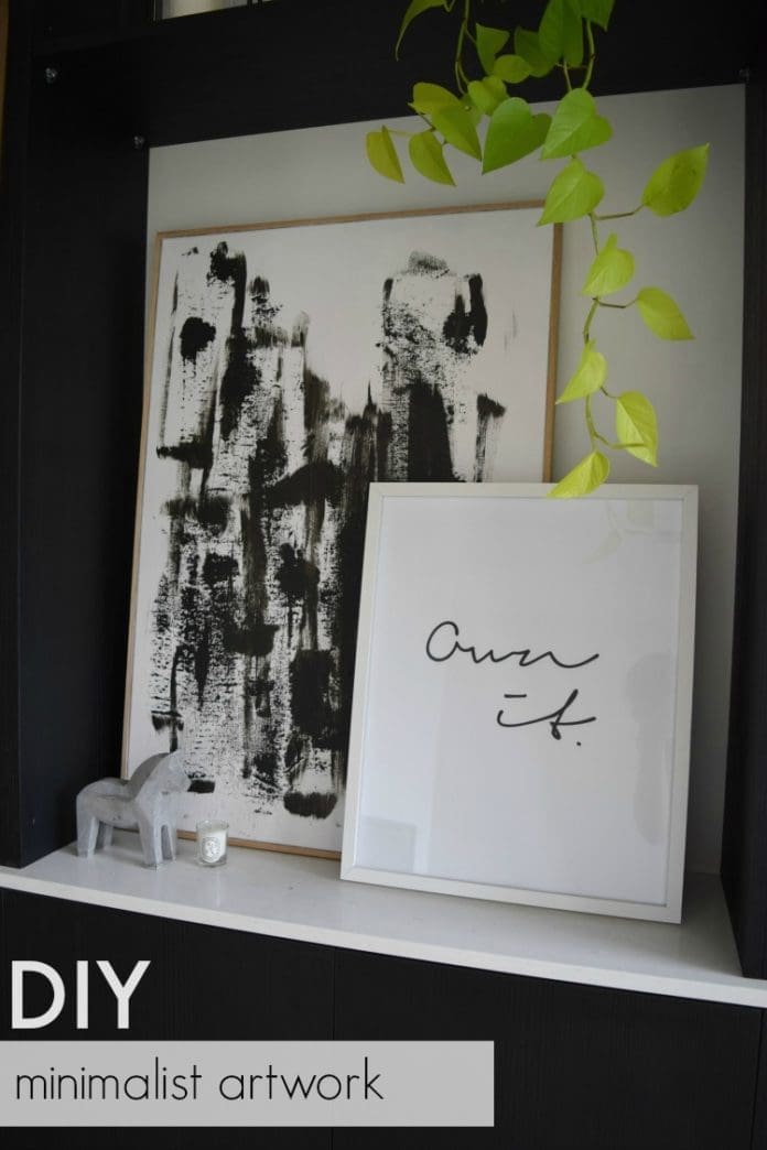 Ridiculously simple DIY minimalist black and white artwork | Style Curator