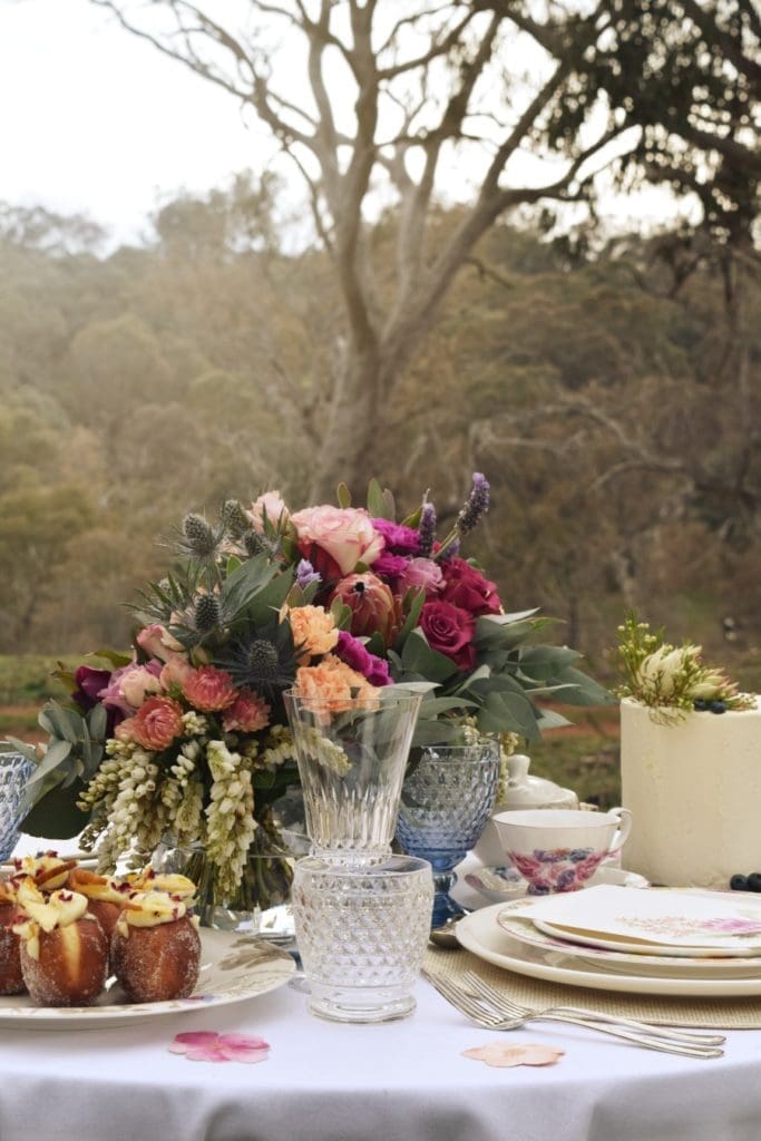Spring garden party meets wilderness table setting | Style Curator