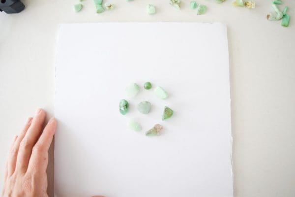 DIY crystal artwork: Natural crystal pieces in box frame | Style Curator