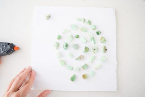 DIY crystal artwork: Natural crystal pieces in box frame | Style Curator