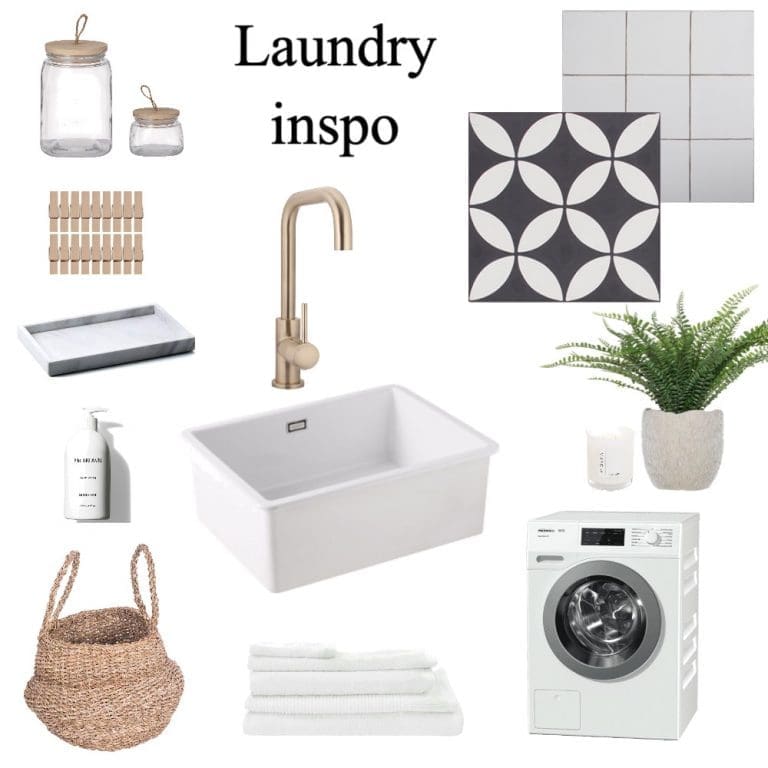 Laundry before and after: Dreamy Euro style laundry behind pocket doors