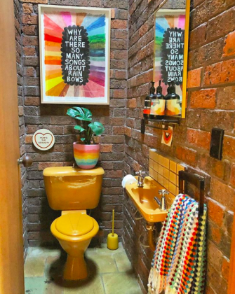 An '80s brick home turned colourful rainbow paradise | Style Curator