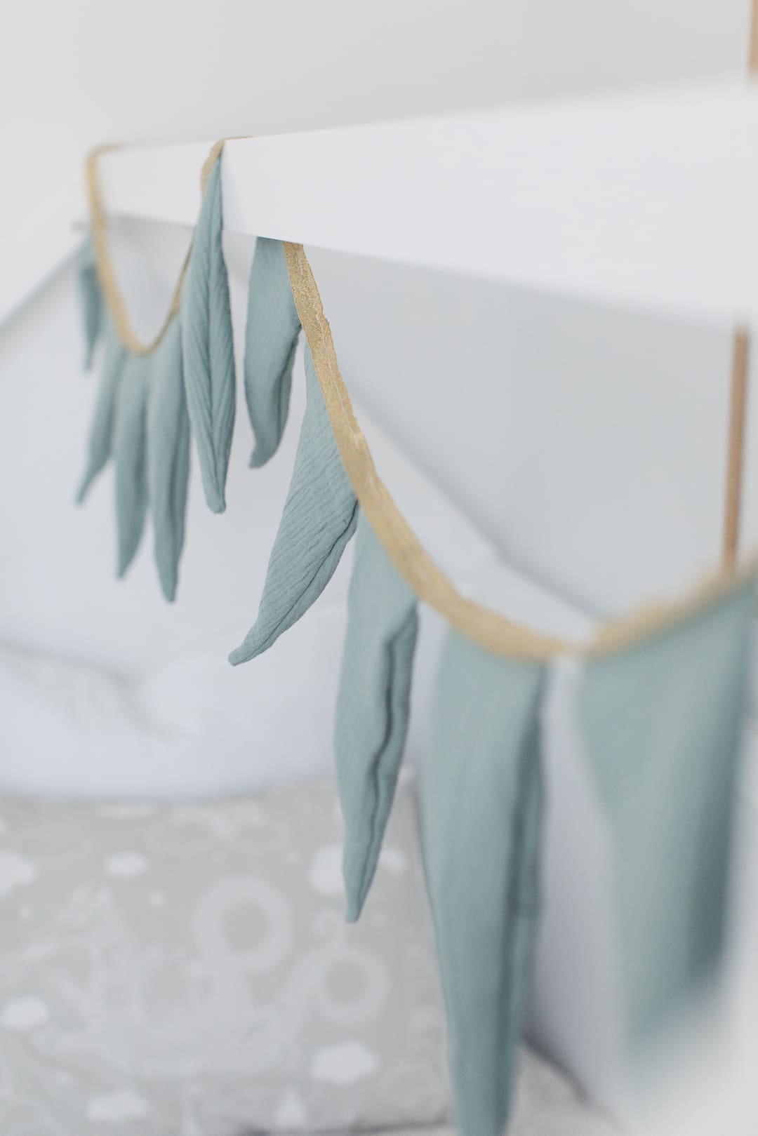 DIY garland bunting flags for nursery or child's room - Style Curator