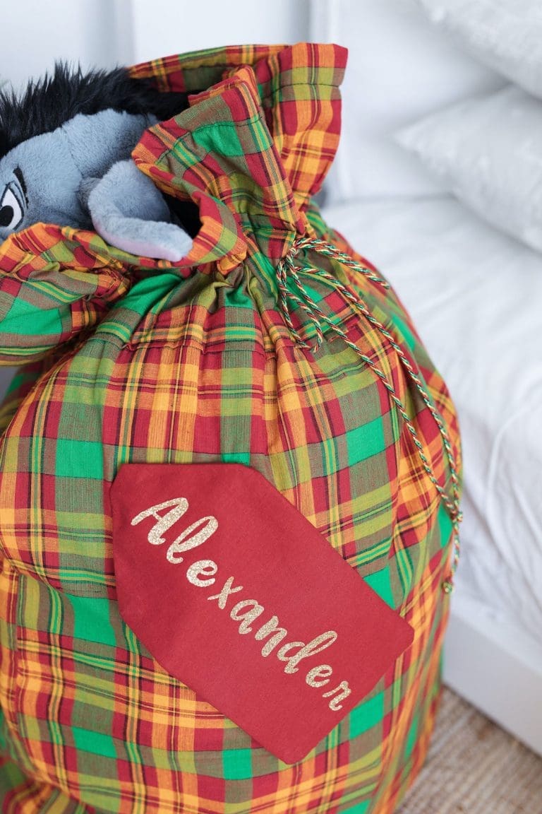 How to make a Santa sack: Luxe personalised Santa sack | Style Curator