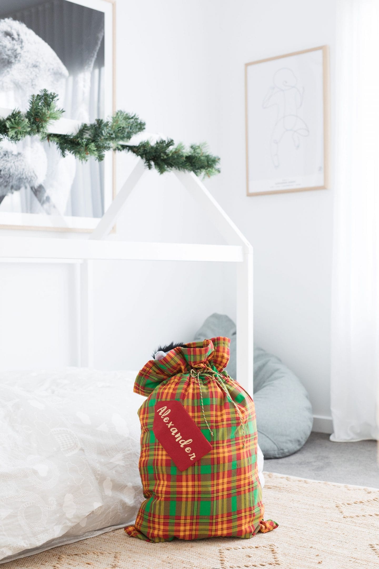 How to make a Santa sack: Luxe personalised Santa sack - Style Curator