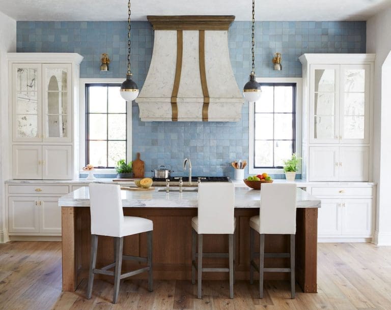 14 types of blue kitchen splashback tiles | Style Curator