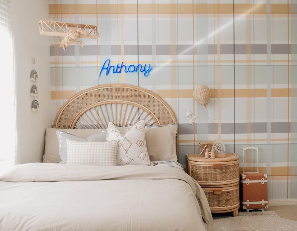 Styling a gingham boy's room: A tour through Anthony's bedroom