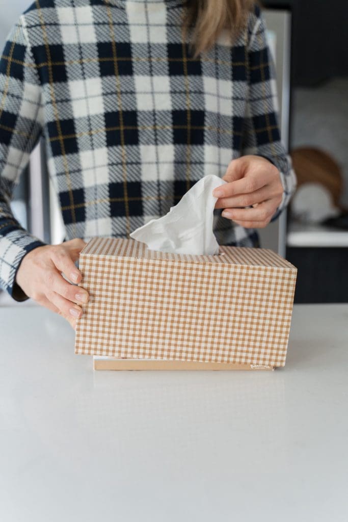 DIY checkered tissue box cover | Style Curator DIY and interior styling ...