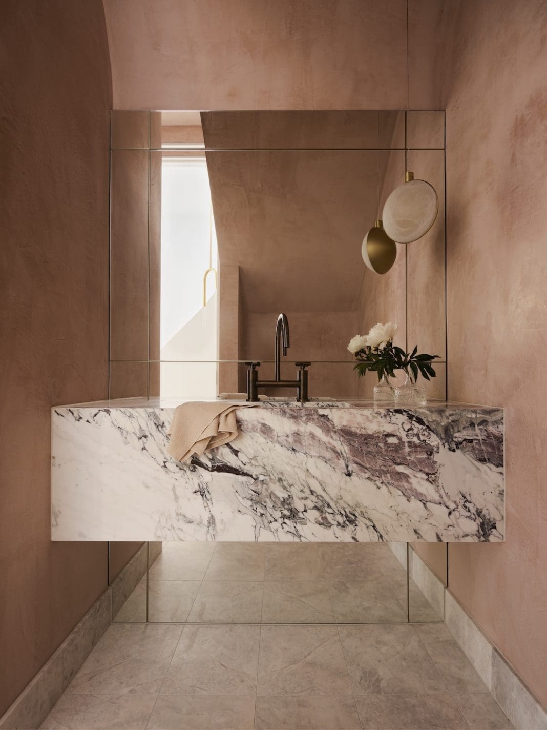 First Blush: A luxe residential project with blush powder room