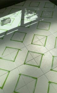 The super easy checker floor DIY that only needs three materials