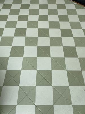 The super easy checker floor DIY that only needs three materials