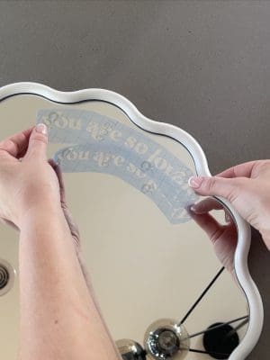 Make a mirror affirmation etching: DIY quote mirror | Style Curator