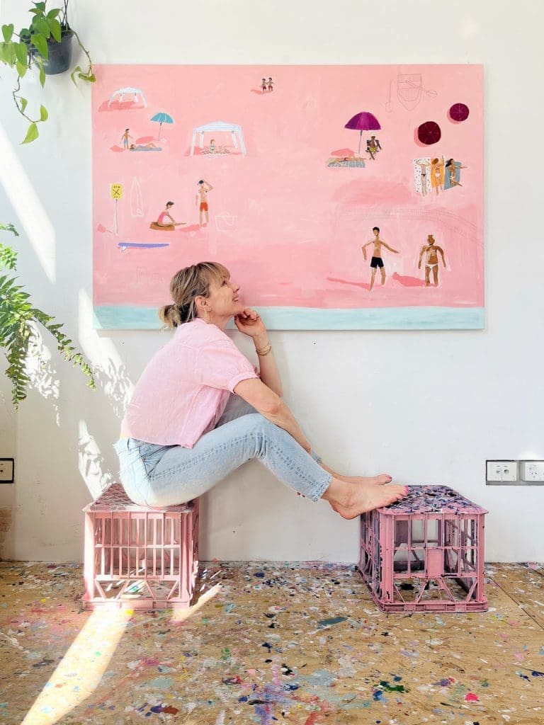 The fun, quirky and rainbow abstract art from Anna Price Art | Style Curator