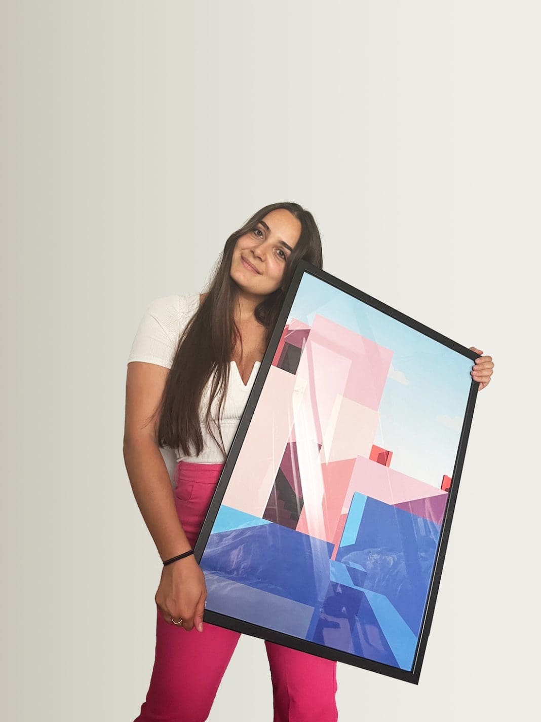 The fun and feminine pink art from LeaColorShapes | Style Curator