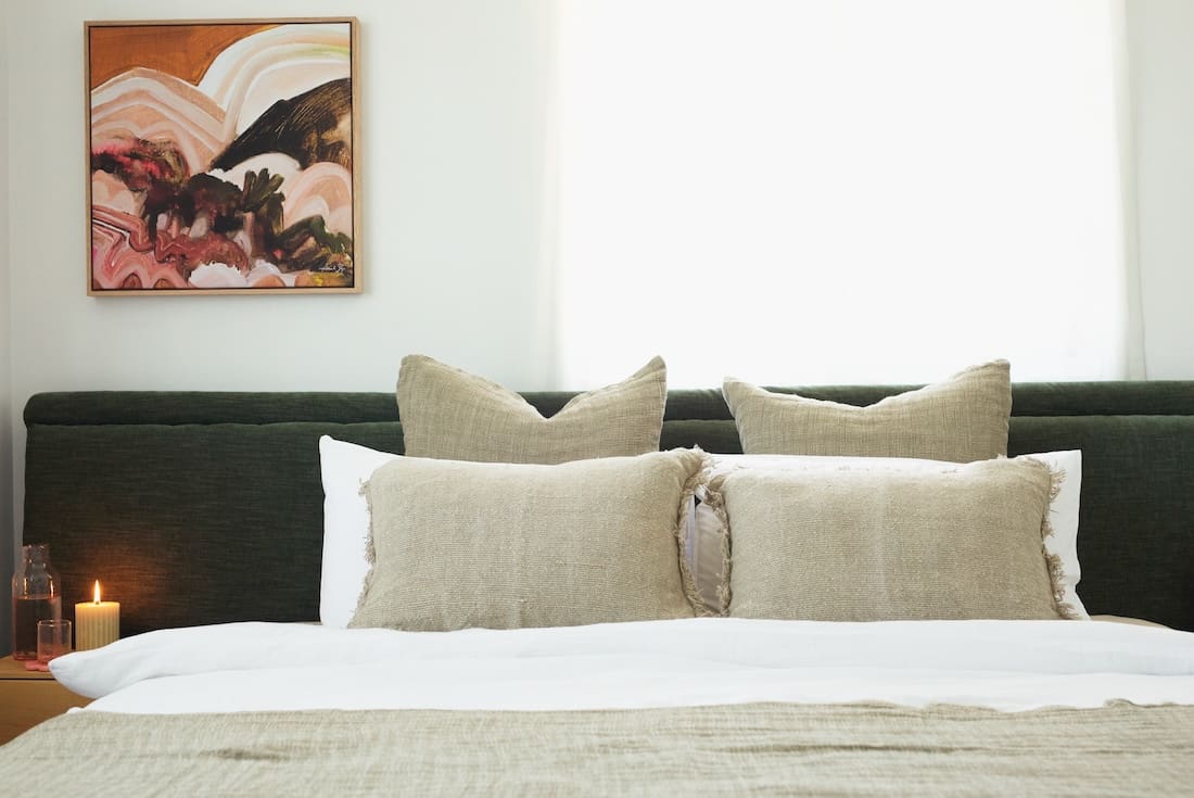 Pool noodle bedhead hack: How to make a cheap but stylish bedhead | Style Curator